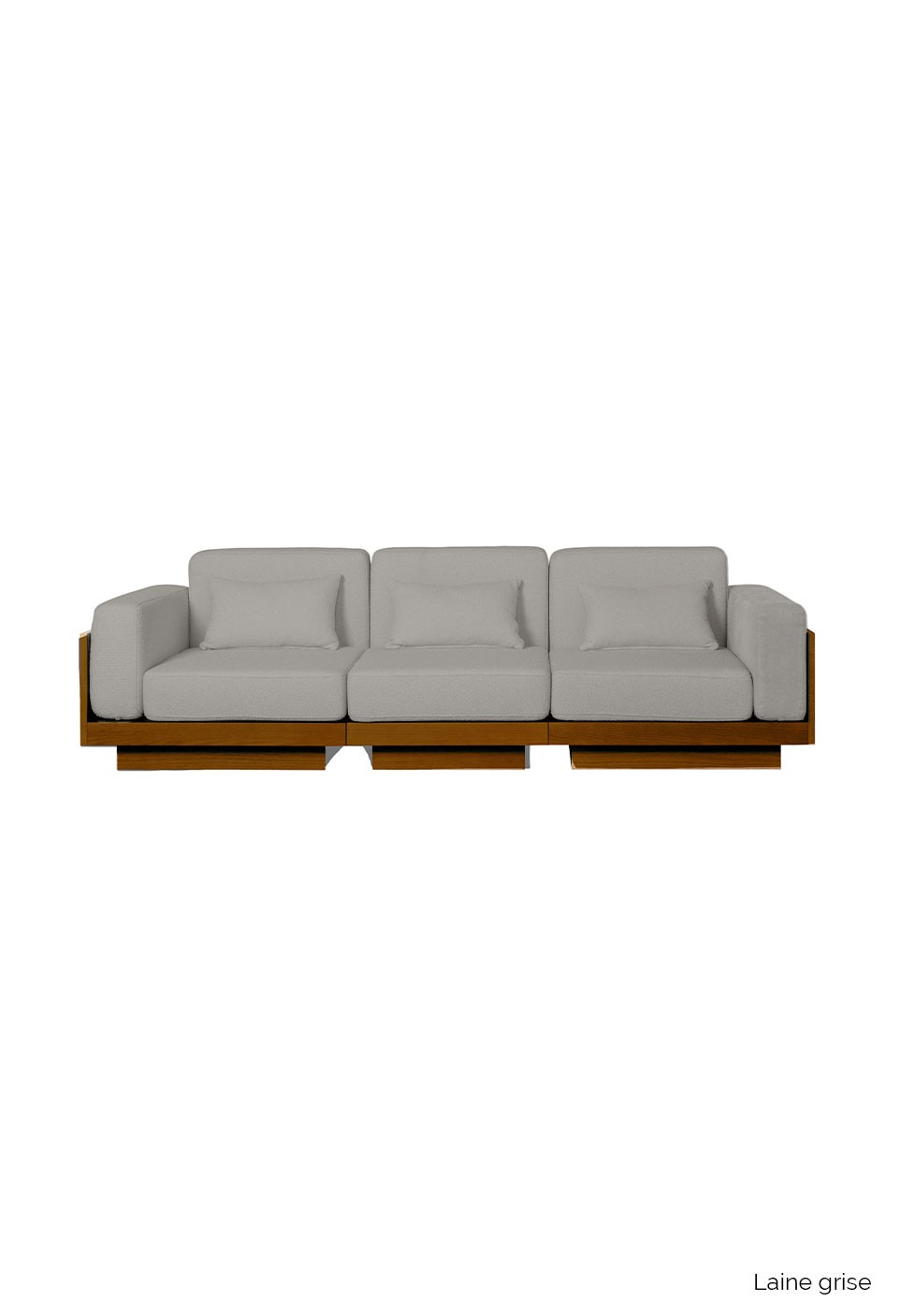 GEORGES THE COMFORTABLE SOFA 3 PLACES TEAK FINISH